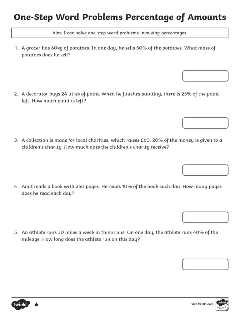 Percentage-Word Problems | PDF | Cakes | Breads