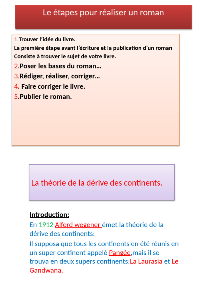 Les Étapes Pour Réaliser Un Roman. | PDF
