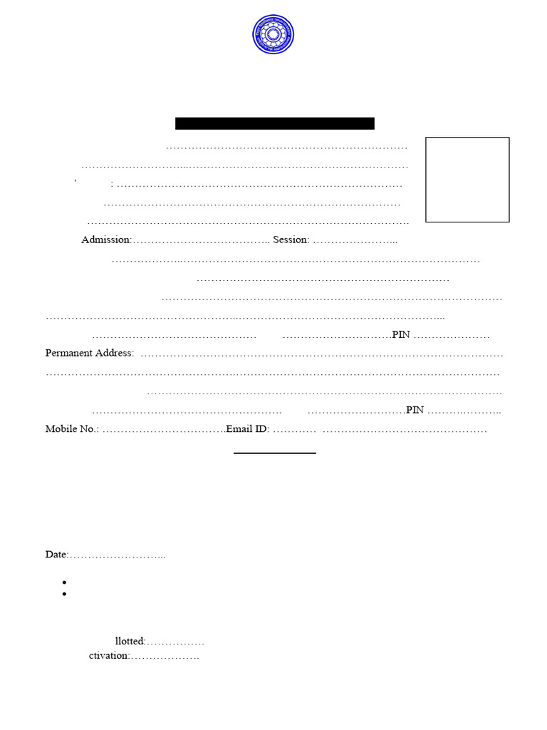 Library Membership Form For Students 2024 | PDF | Government ...