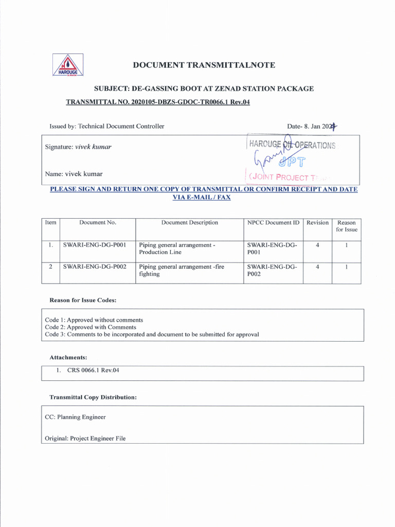 Transmittal No.2020105 DBZS Fdoc TR0066 1 Rev 4 | PDF