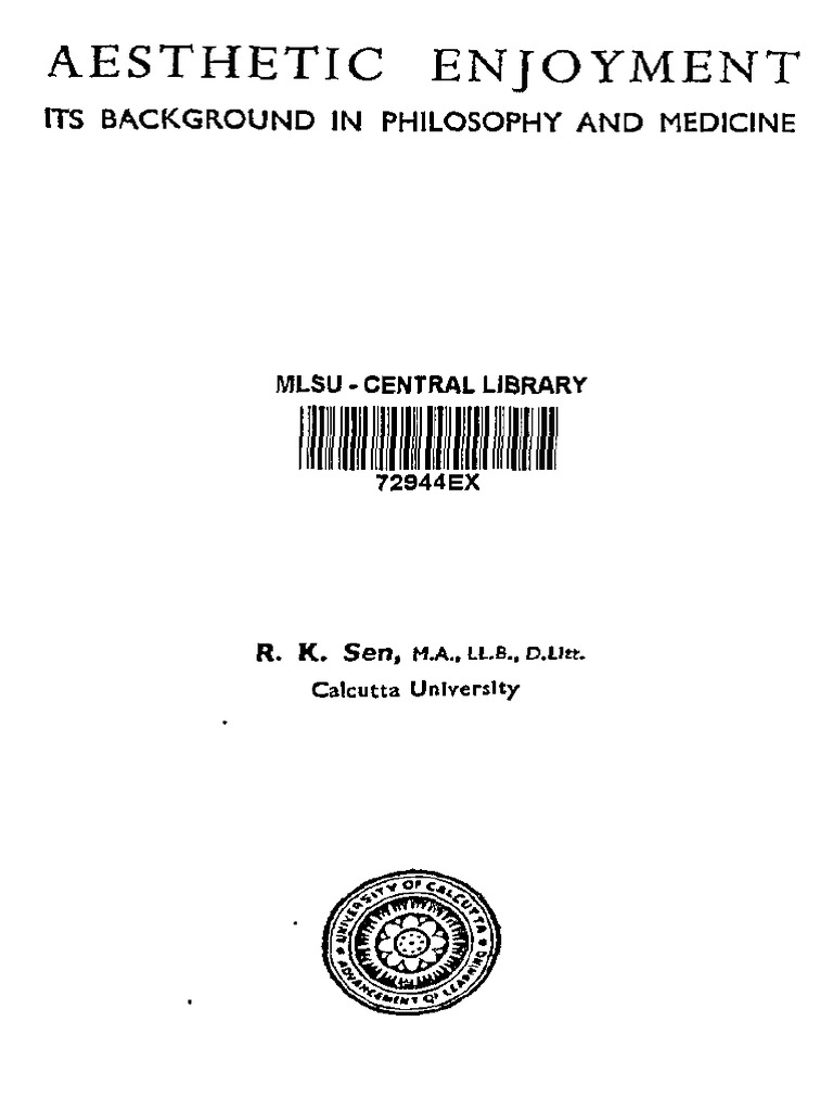 The Aesthetic of Enjoyment-Sen | PDF
