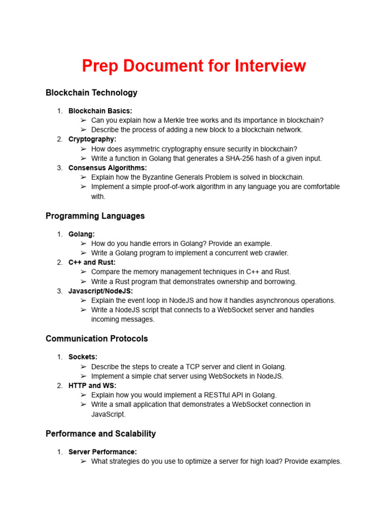 Blockchain-Prep Document For Interview | PDF | Computer Networking | Computer Science