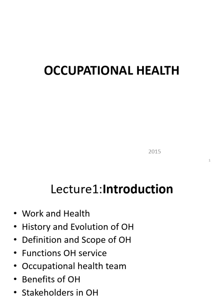 Introduction Definition, Scope and History | PDF | Occupational Safety ...