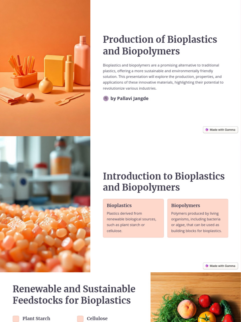 Production of Bioplastics and Biopolymers | PDF | Biopolymer | Biodegradation