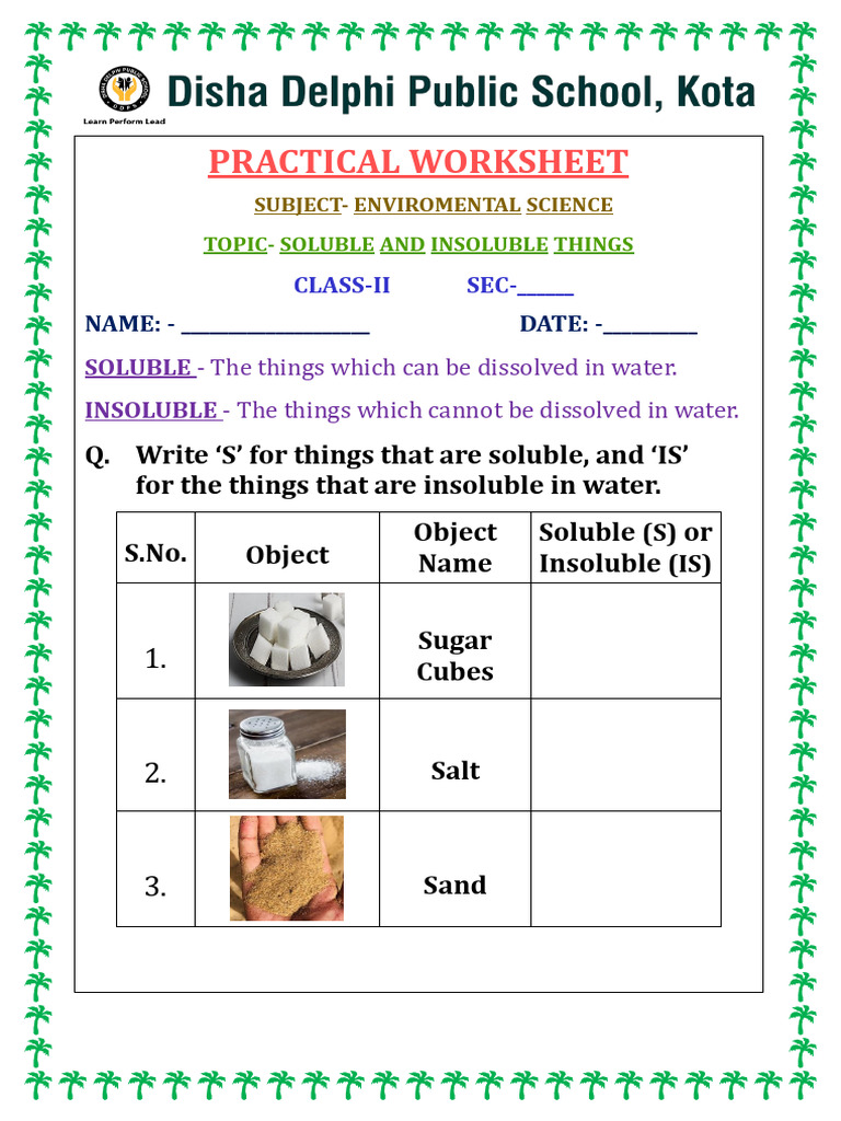 Practical Practice Worksheet | PDF
