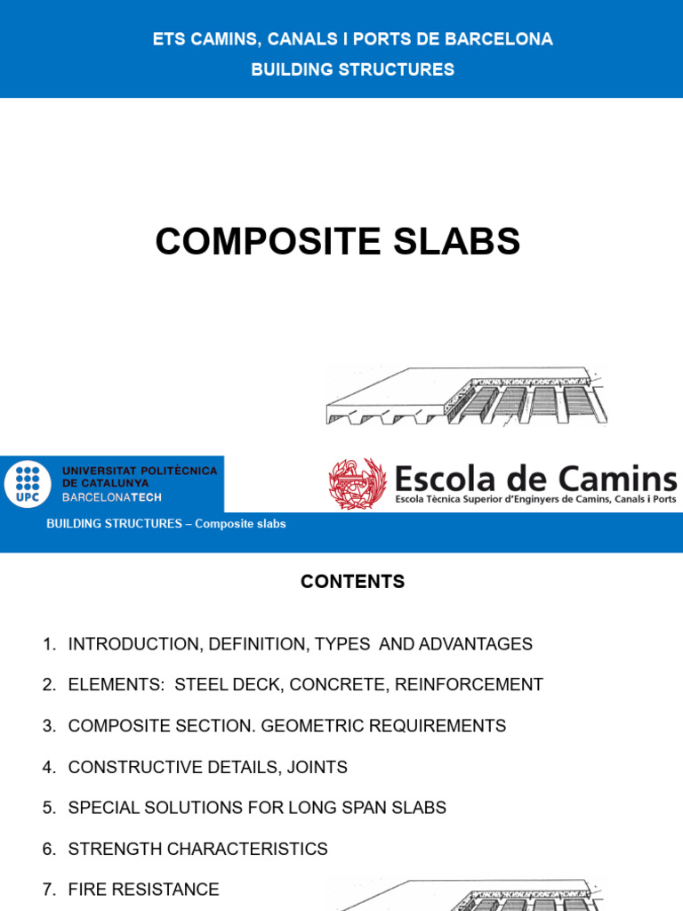 Tema 3 - Composite Slabs 1.25 | PDF | Concrete | Composite Material