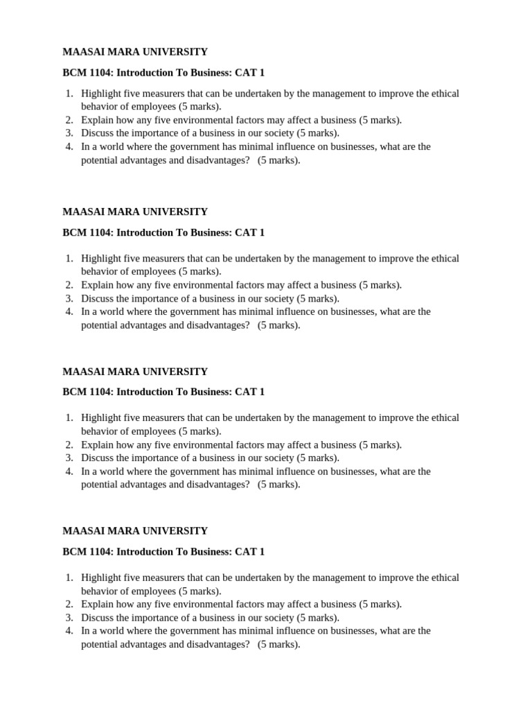 Introduction To Busiess | PDF