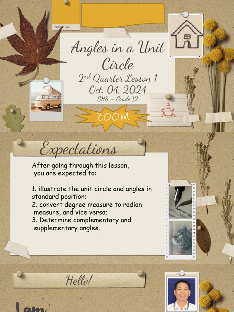 Lesson 1 Angles in a Unit Circle1 | PDF | Angle | Elementary Geometry