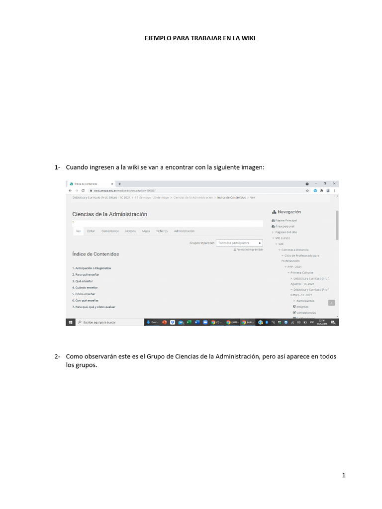 Ejemplo para Trabajar en La Wiki | PDF | Wiki | Informática