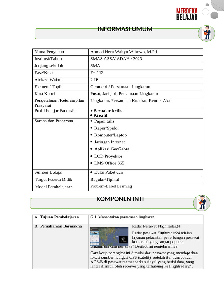 Modul Ajar Xii F+ Refrensi | PDF