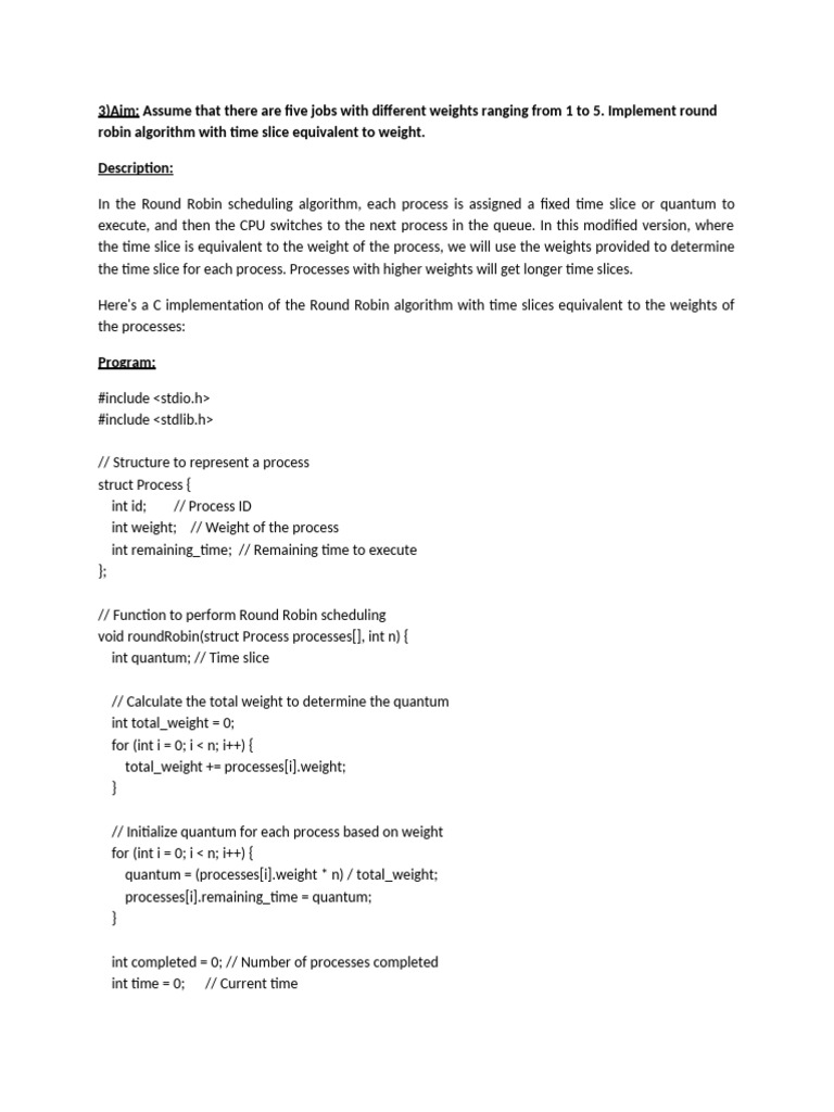 3.Round Robin | PDF | Scheduling (Computing) | Computer Programming