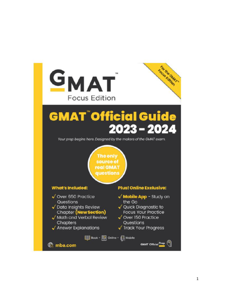 GMAT Official Guide 2023-2024 | PDF