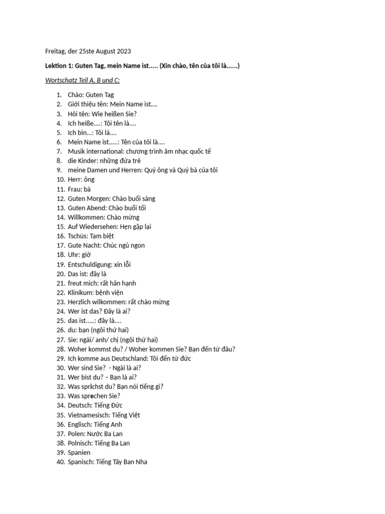 A1.1-Wortschatz-Lek-1-ABC 3 | PDF