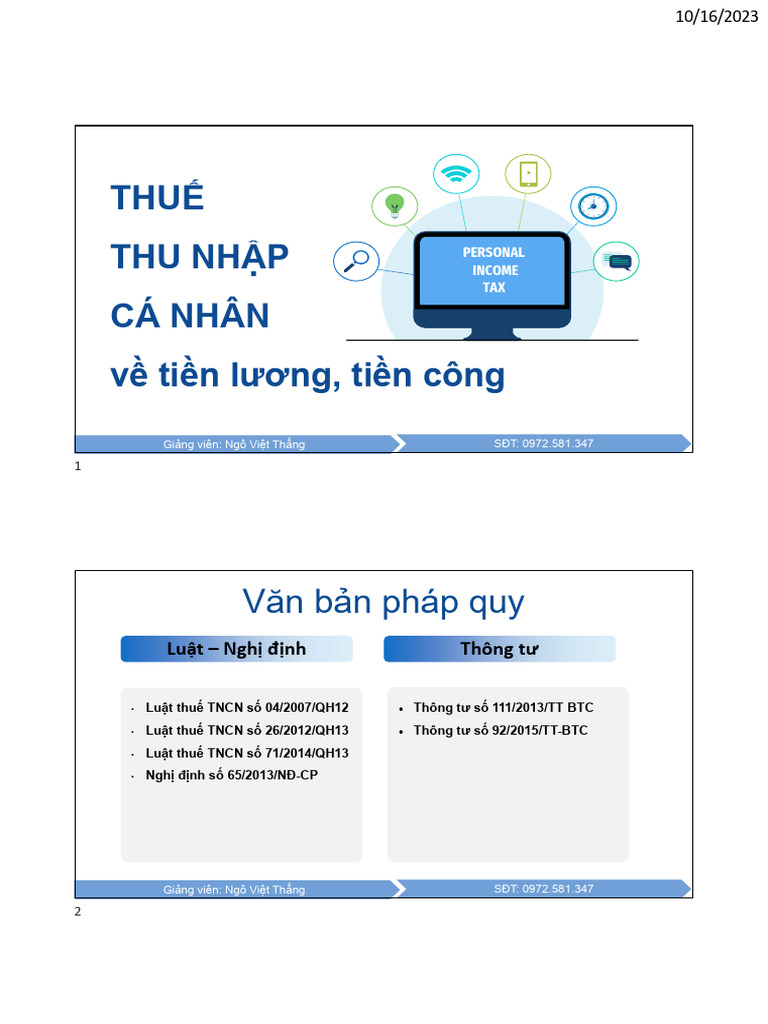 Thue TNCN 1 | PDF