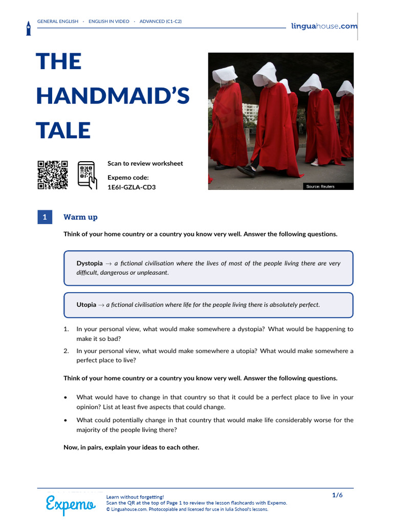 the-handmaids-tale-british-english-teacher-C1-C2 | PDF | Dystopia