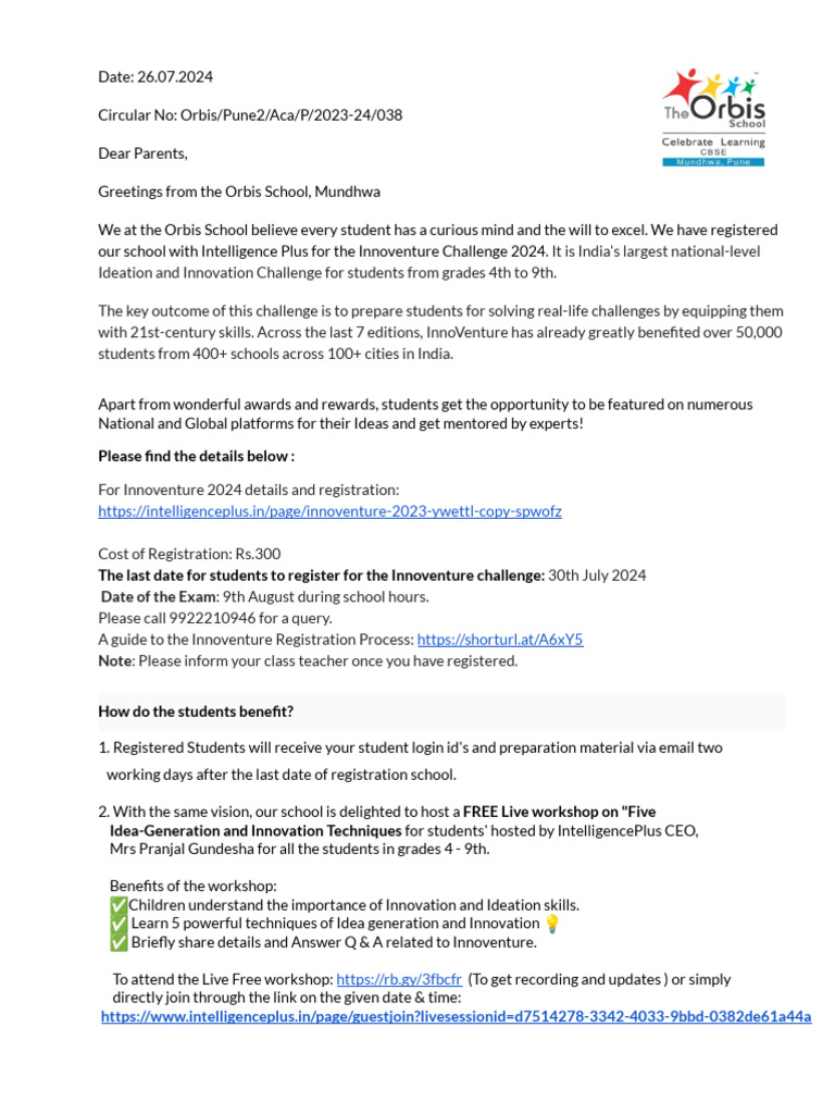Innoventure Challenge 2024 Registration | PDF | Innovation | Learning