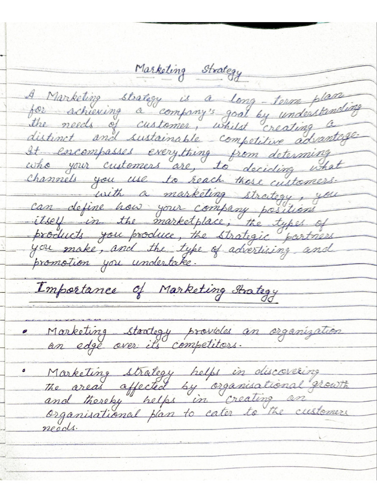 Marketing Strategy Pdf