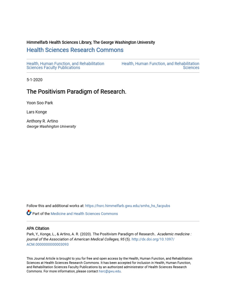 The Positivism Paradigm of Research. | PDF | Positivism | Science The Positivism Paradigm of Research. | PDF | Positivism | Science