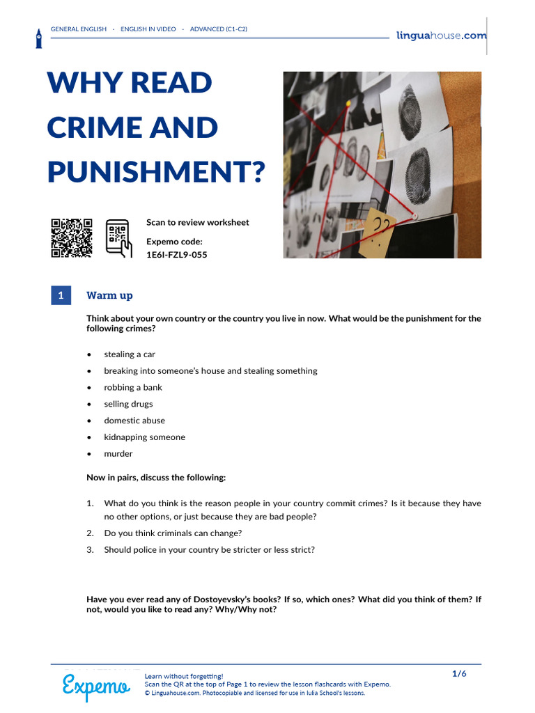 why-read-crime-and-punishment-british-english-student-C1-C2 | PDF ...