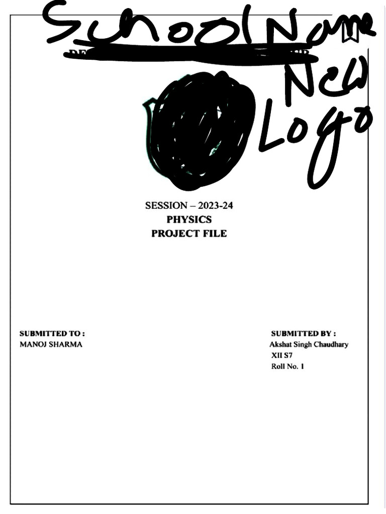 Physics Project File Sample PDF | PDF