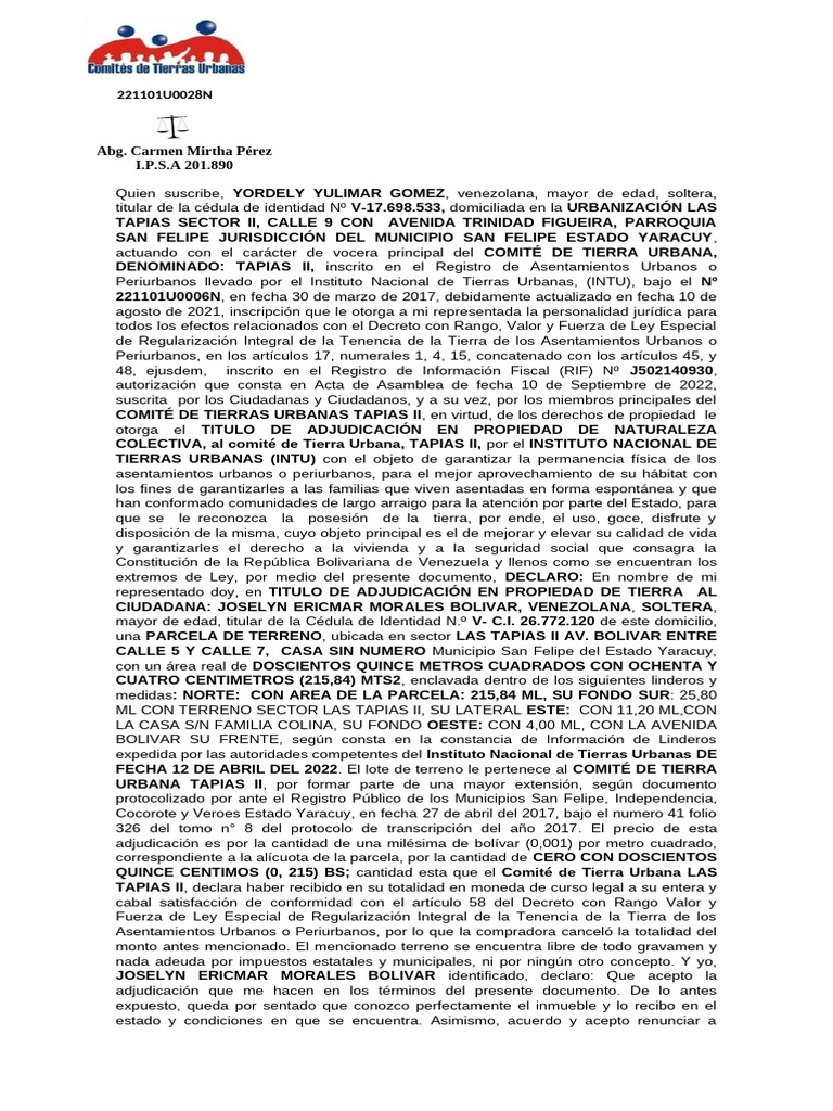 Doris Arteaga | PDF | Documento de identidad | Gobierno