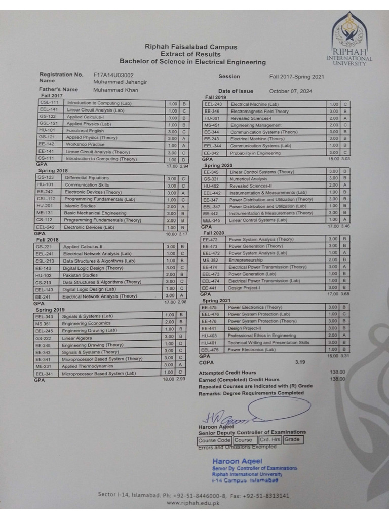 Extra Result Card | PDF