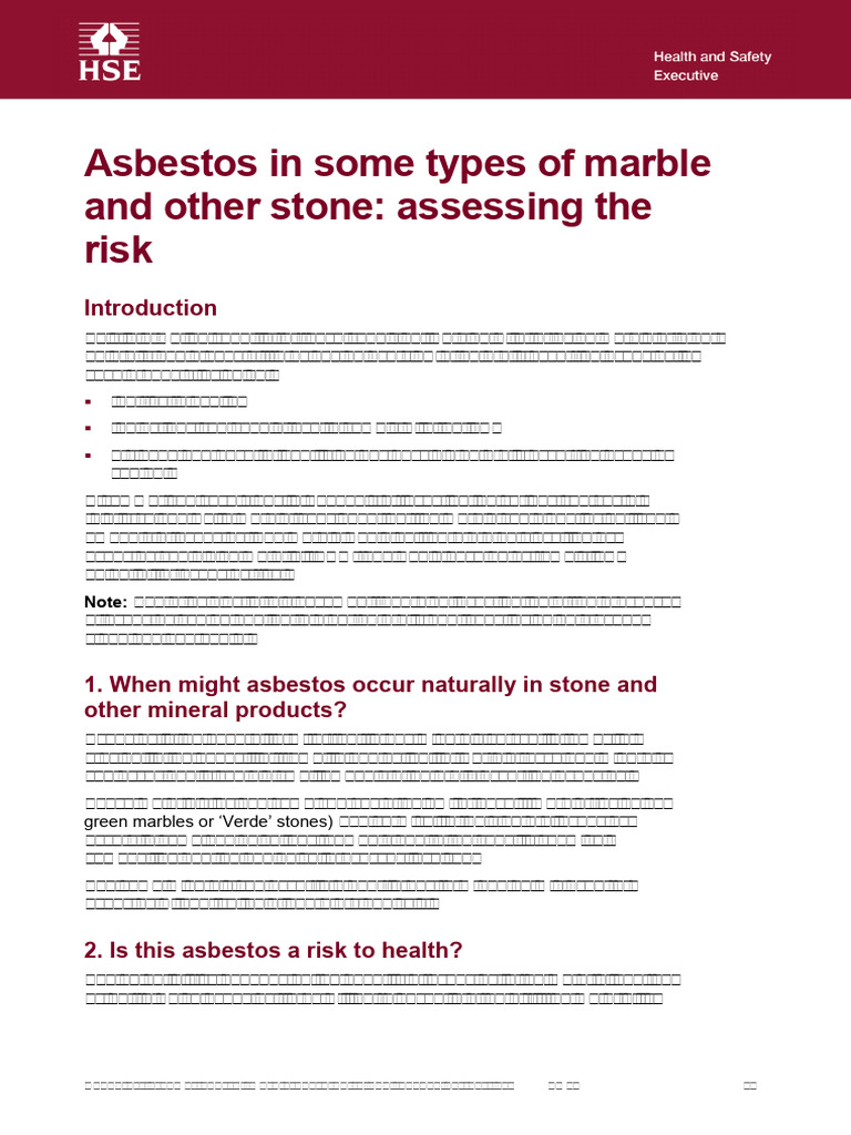 Asbestos Risks in Marble and Stone | PDF | Asbestos | Electron Microscope