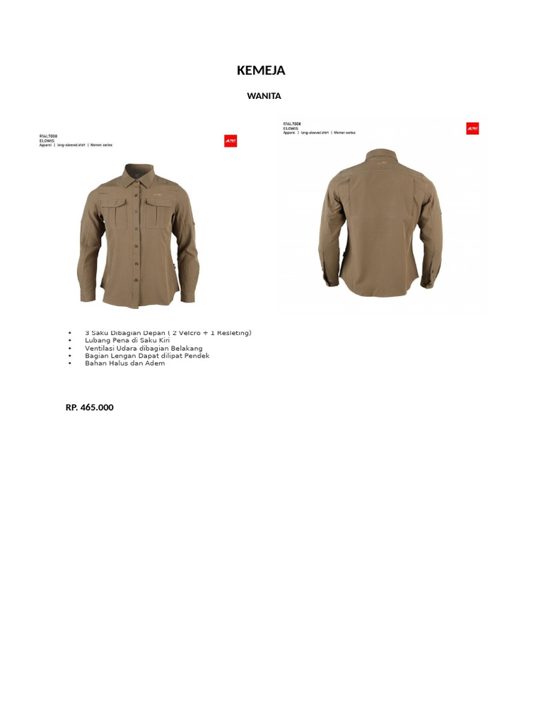 List Baju | PDF