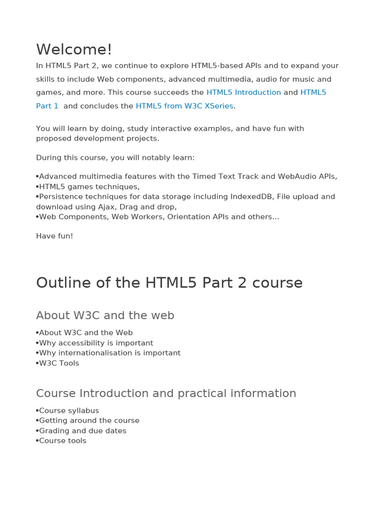 Edx html5 2 - Advanced | PDF | Html5 | World Wide Web