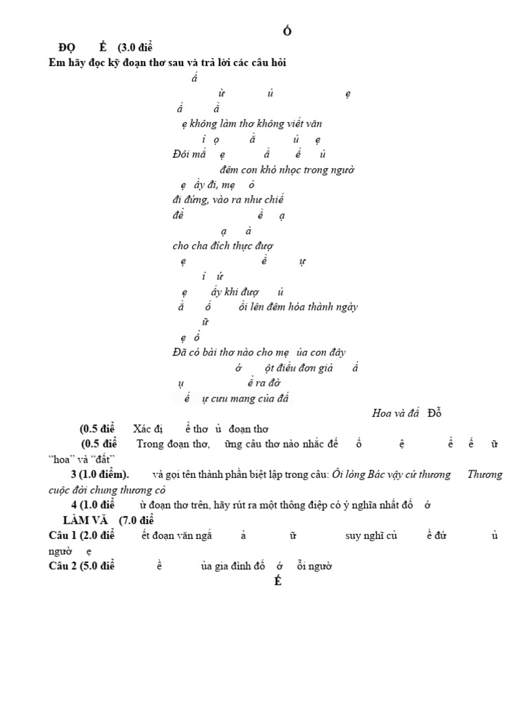 9A1 ÔN TẬP GIỮA HKII | PDF