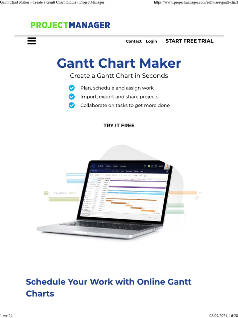 Gantt Chart Maker - Create a Gantt Chart Online - ProjectManager | PDF