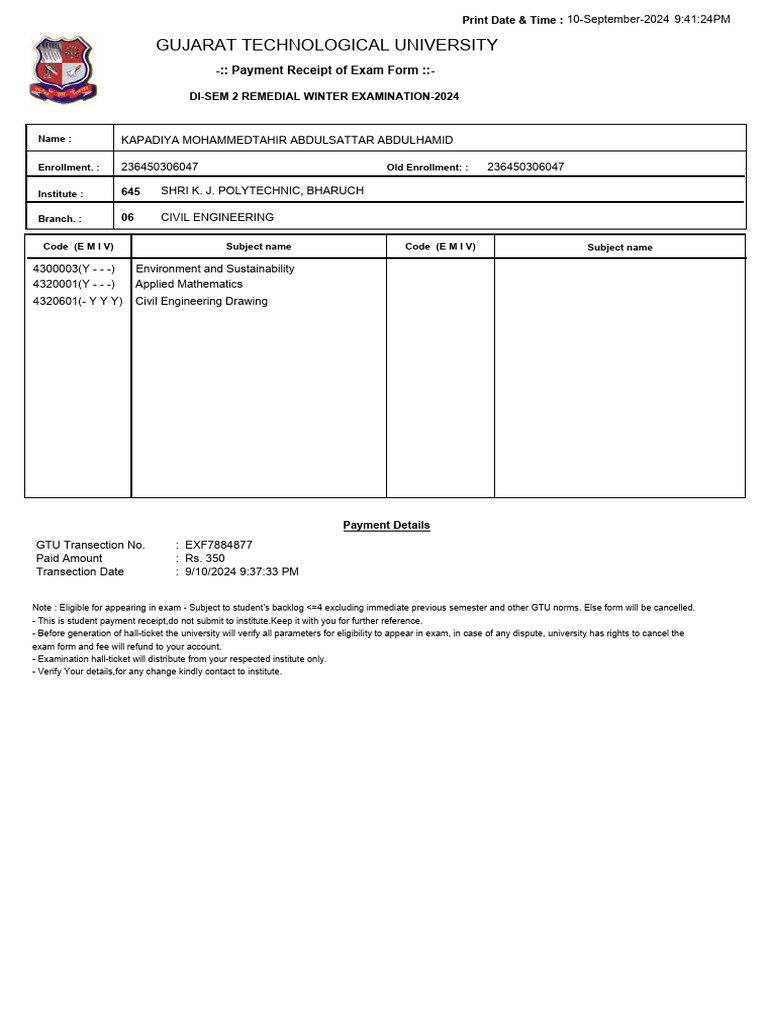Di Sem2remedialwinterexamination 2024 - 236450306047 | PDF