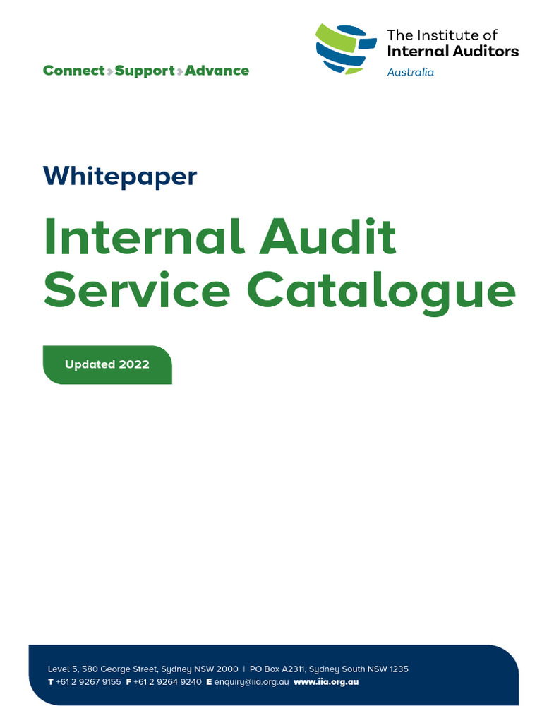 An Internal Audit Service Catalogue 1714841864 | PDF | Internal Audit ...