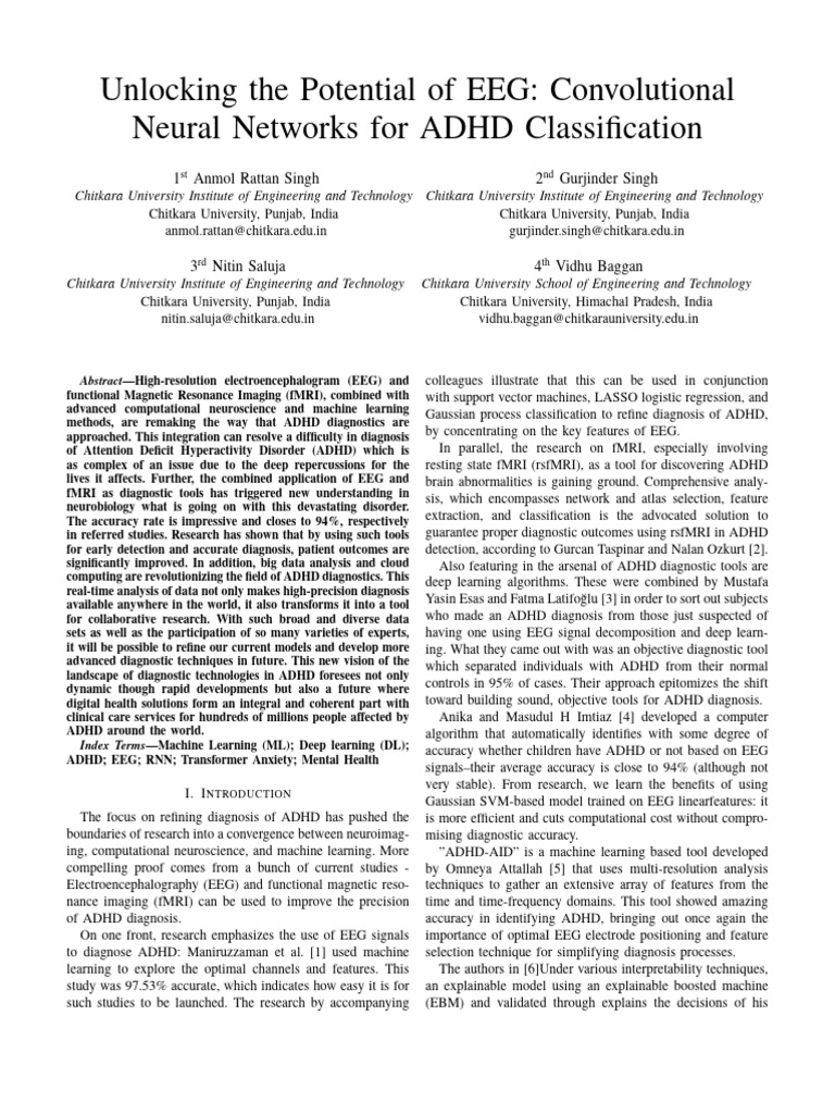 Unlocking The Potential of EEG Convolutional Neural Networks For ADHD ...
