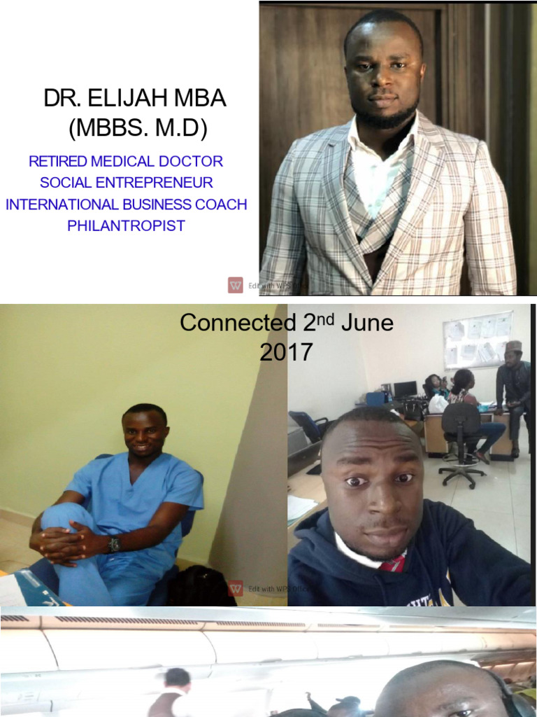 Dr. Elijah MBA: Retired MD & Philanthropist | PDF
