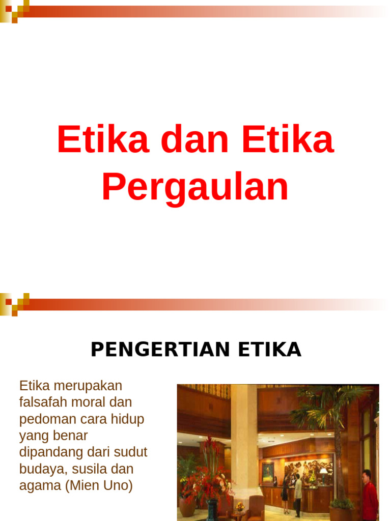 Etika Profesi Dan Etika Dan Etika Pergaulan PT | PDF