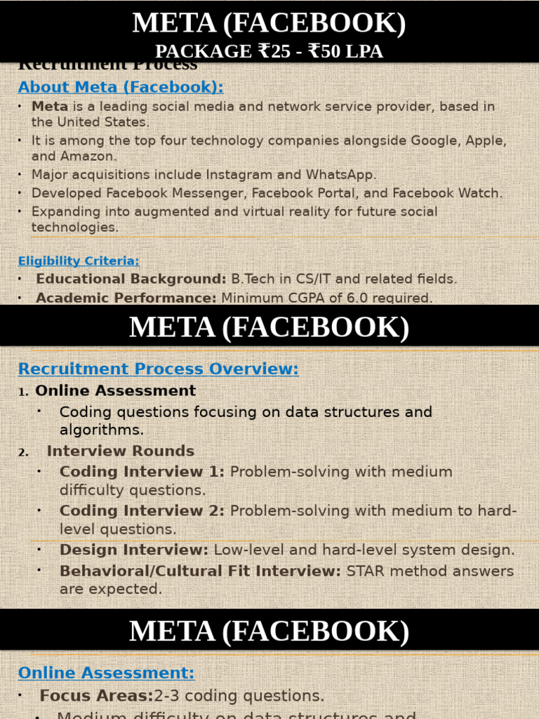 Meta Recruitment Process Guide | PDF