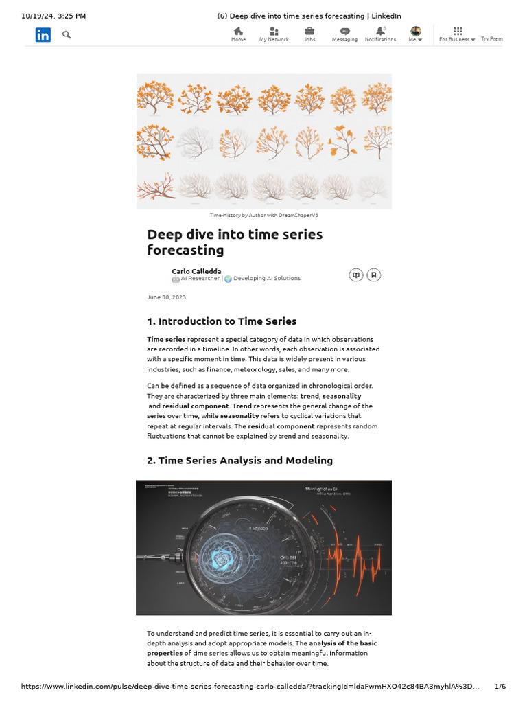 Deep Dive Into Time Series Forecasting Linkedin Pdf Time Series
