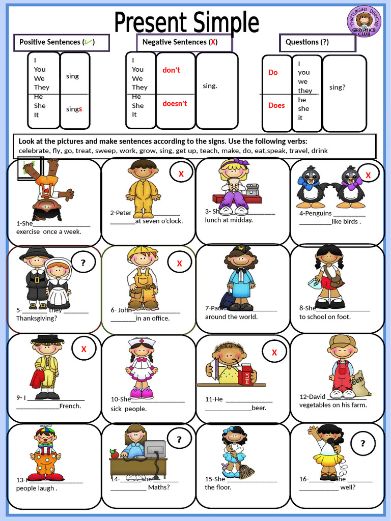 present-simple_test | PDF | Linguistic Typology | Language Mechanics