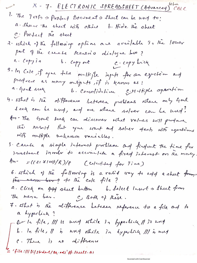 Electronic Spreadsheet | PDF