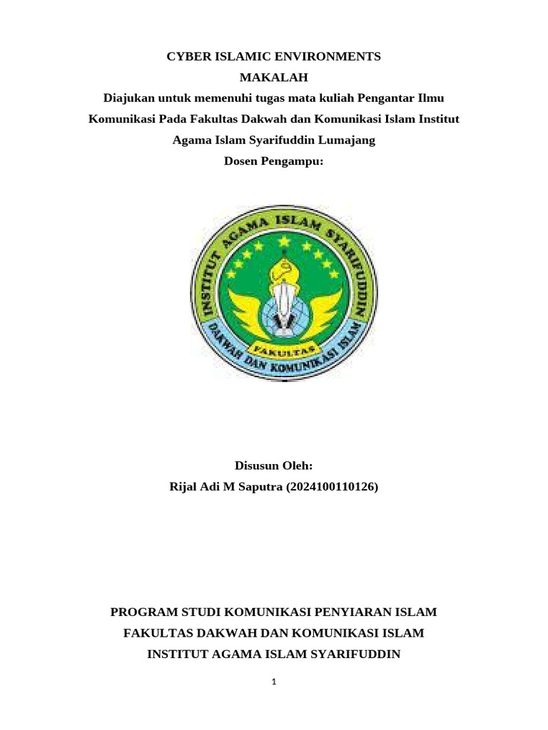 Cyber Islamic Environmen | PDF