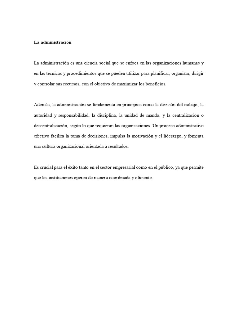 Jiménez Litzy. La Administración | PDF