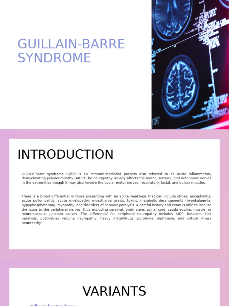 Guillain Barre Syndrome | PDF | Peripheral Neuropathy | Diseases And Disorders
