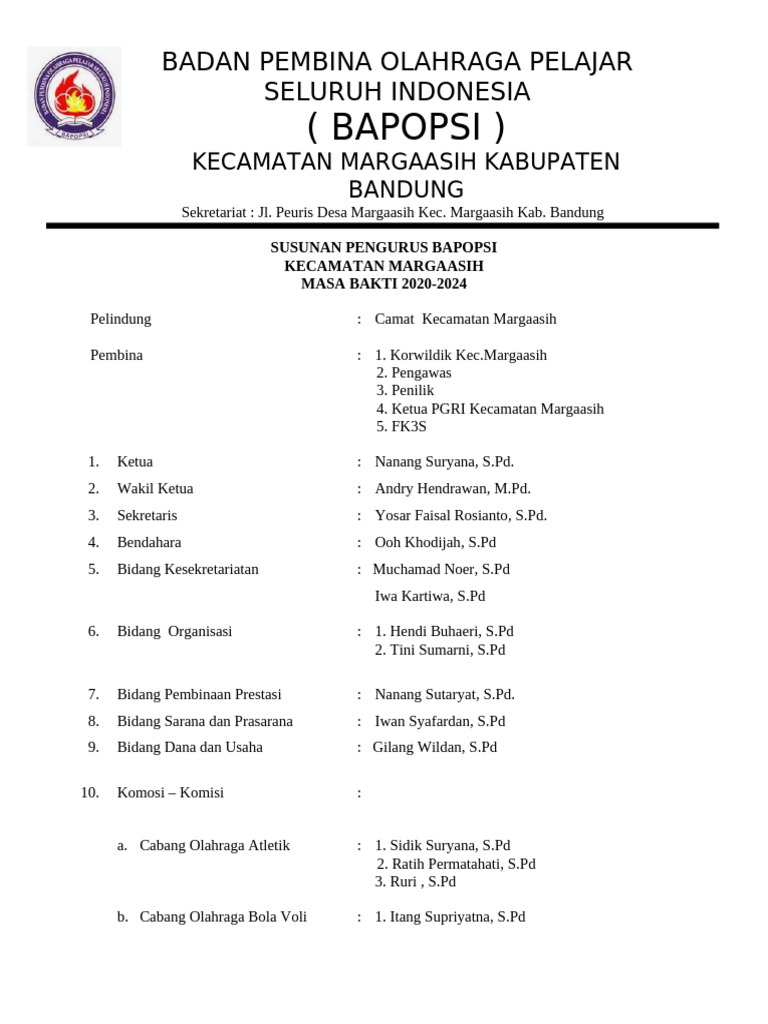 Bapopsi Margaasih 2020-2025 | PDF