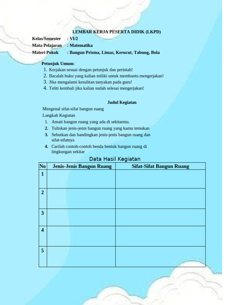 LKPD SD | PDF