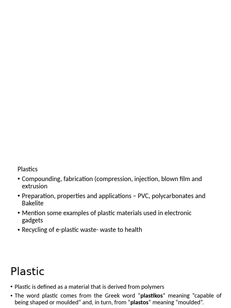 Plastics: Uses, Properties, and Impact | PDF | Plastic | Polyvinyl Chloride
