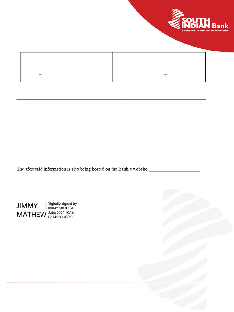 Jimmy Mathew: Dept.: Secretarial REF. No.: SEC/ST - EX.STT/165/2024-25 ...