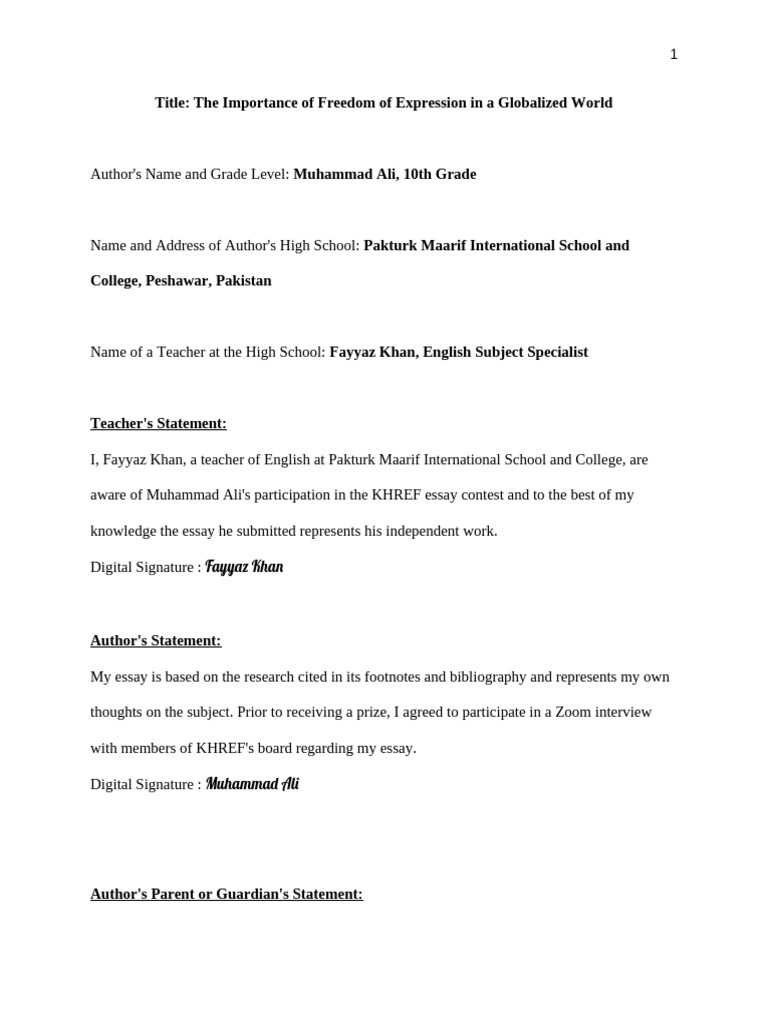 The Importance of Freedom of Expression in A Democratic Society | PDF ...