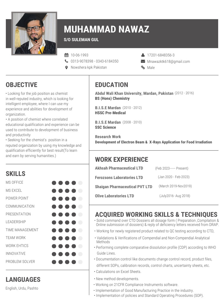 Nawaz CV (1) (2) | PDF | Laboratories