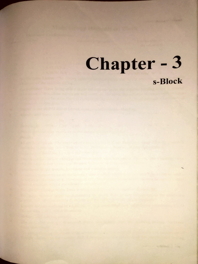S-Block Book | PDF
